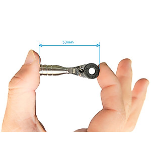711L Mini Ratchet Wrench - One of the World's Smallest 1/4 Inch Ratchet Wrench For Tight Spaces - Connect to Any Hex Head Extensions to Meet Your Needs