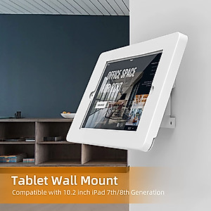 Beelta Tablet Wall Mount Compatible with 10.2 inch iPad 7 8 9 Swivel Base, Key Lock, All Metal - BSW101T