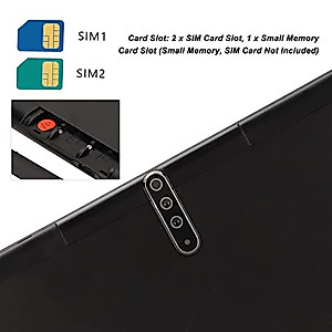 Yoidesu 10.1in Tablet, Electronics Tablet PC Dual SIM Triple Camera 8 Core CPU 16GB ROM 1GB RAM, HD Touch Screen 3G Phone Tablet 100‑240V