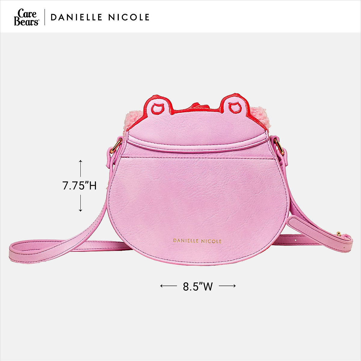 Danielle Nicole Care Bears Crossbody Bag, Love-A-Lot Bear Purse, Pink