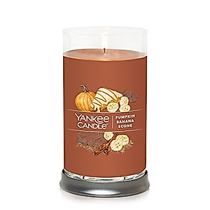 Yankee Candle Pumpkin Banana Scone Signature Medium Pillar Candle, 14.25oz