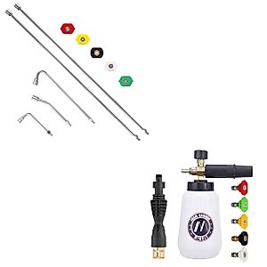 M MINGLE Pressure Washer Extension Wand, Foam Cannon Compatible with Portland Husky and Ryobi Pressure Washer
