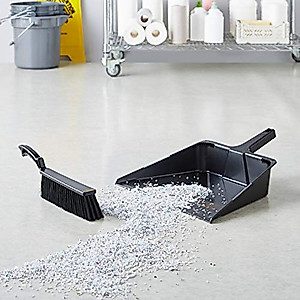 AmazonCommercial 16" Jumbo Dust Pan and Brush Set - 6-Pack