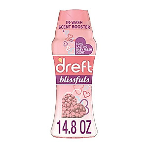 Dreft Blissfuls Laundry Scent Booster Beads for Washer, Baby Fresh Scent, 14.8 Oz