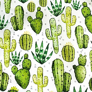BapronBaby Desert Cactus Splash Mat - Waterproof Catch-All for Under High Chairs, Floors, Tables, Playtime or Arts & Crafts - Machine Washable - 45" x 45”