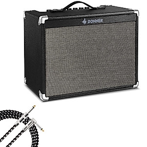 Donner Electric Guitar Amp 30W & Guitar Amp Cable 10 ft, Guitar Practice Amplifier Combo DA-30 with 10" Speakers