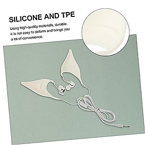 DECHOUS Elf Ear Headphones on-Ear Headphones Sports Ear Buds Sport Accessories elf Ears Headphones Elves Ear Earbuds Cosplay Headset Wired in-Ear Earphone Music Headset Earphone with Mic