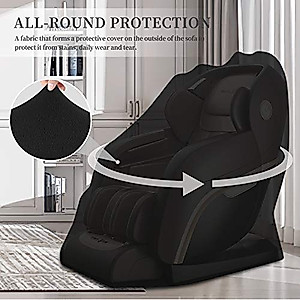 Easy-Going Stretch Massage Chair Cover, Full Body Massage Chair Sofa Covers, Dustproof Cover for Pets,Couch Cover for Massage Chair,Recliner Slipcovers for Dog,Cat,Baby(Black)