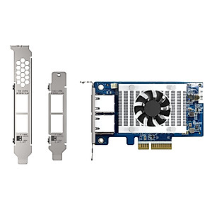 QNAP QXG-10G2T-X710 Two Port 10GbE Network Card with SR-IOV and iSCSI, Block-Based and Supports Multiple Virtual Disk Modes