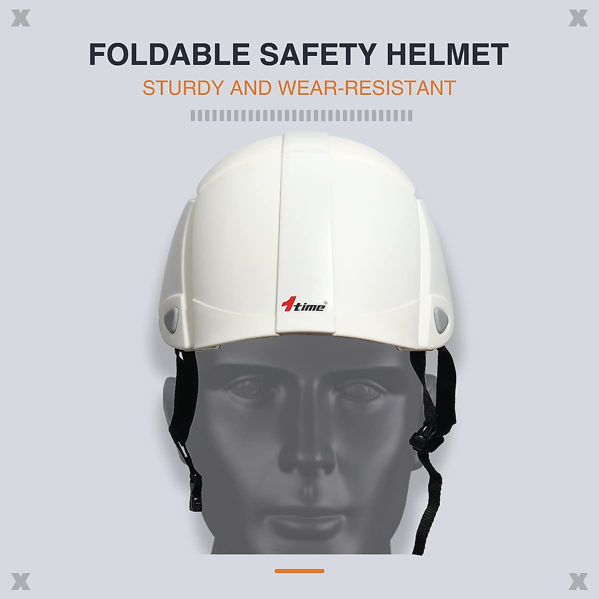Foldable Hardhats Safety Helmet Bloom Outdoors Workplace Earthquake Collapsible Helmet Offices Public Facilities of Disaster Construction Hardhats Helmet (White)