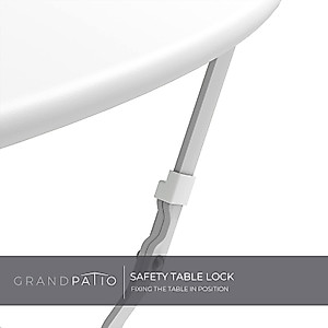 Grand patio 3-Piece Bistro Set Folding Outdoor Furniture Sets with Premium Frame Portable Design for Bistro & Balcony, White