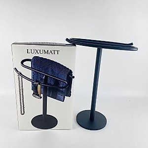 LUXUMATT Towel racks, Matte Black Hand Towel Holder Stand, Free-Standing Towel Rack, SUS304 Stainless Steel Towel Bar Rack Stand, Tower Bar for Bathroom Kitchen Vanity Countertop
