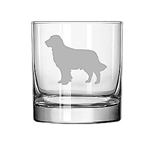 11 oz Rocks Whiskey Highball Glass Golden Retriever