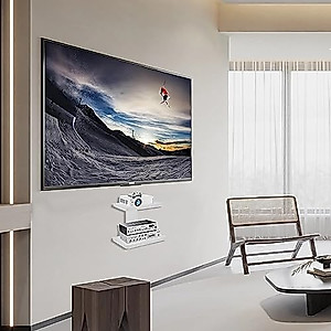 Siondoux Floating Entertainment Shelf - Wooden DVD & TV Shelf for Wall, Perfect for Projector, PS5, DVD Player, Game Console, Cable Box