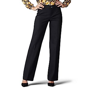 Lee Women's Ultra Lux Comfort with Flex Motion Trouser Pant Black 6 Medium