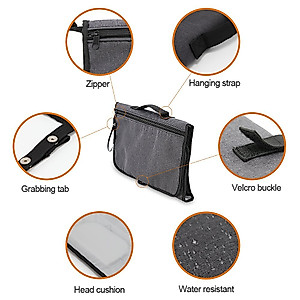 Portable Diaper Changing Pad, Upgrade Waterproof Foldable Changing Mat with Head Cushion and Pockets Baby Infants Changing Station for Travel and Outside by Homegician