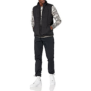 Amazon Essentials Men's Midweight Puffer Vest, Black, Medium