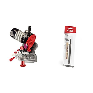 Oregon Professional Compact 120-Volt Bench Grinder, Universal Saw Chain Sharpener, for All Chainsaw Chains (410-120) & 27742 Depth Gauge Tool with Flat File