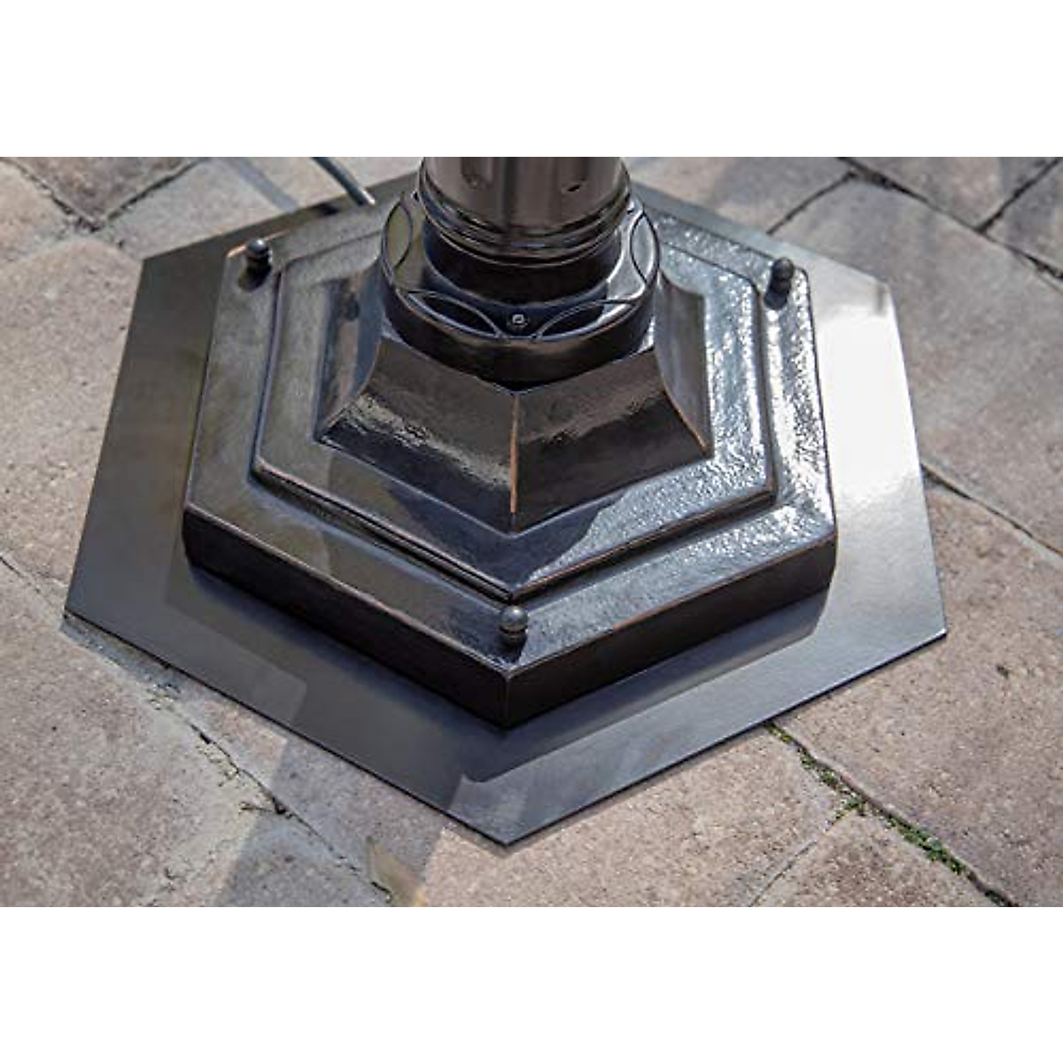 Kenroy Home 93434ORB Villa Lanterns, 2 Light Portable Post, Oil Rubbed Bronze