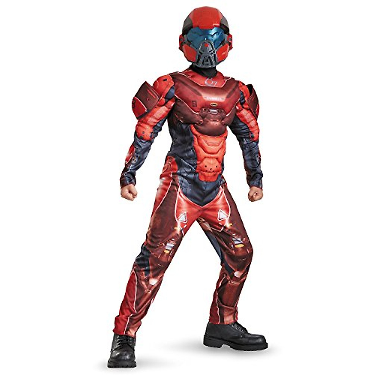 Red Spartan Classic Muscle Halo Microsoft Costume, Medium/7-8