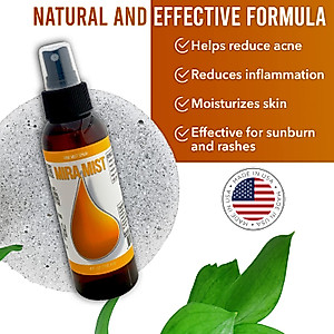 Miramist - Acne Spray for Body & Face - Sunburn Relief for Men Women Teens - Topical Hormonal Acne Solution for Pimples & Blemishes - Includes Aloe Vera, MSM, Silver, Zinc & Copper