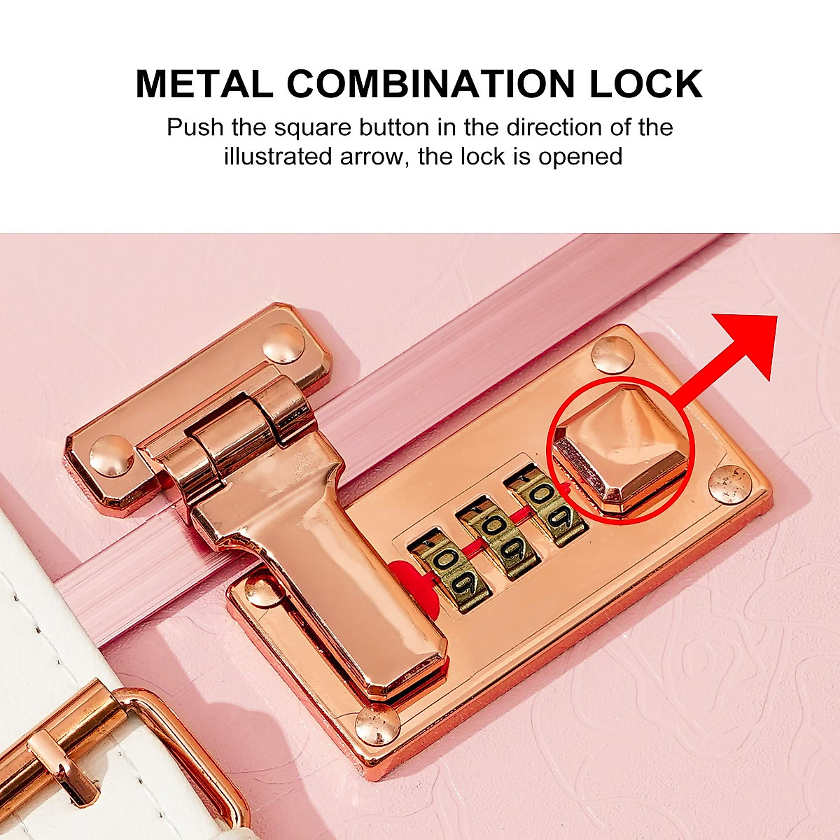 urecity Vintage and Cute Carry-on Overnight Case Non-wheeled Mini Leather Trunk Suitcase with Shoulder Strap