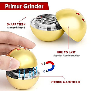 Gadjet Cooking KItchen Grinder, 3 Pieces with Gift Box (Gold)