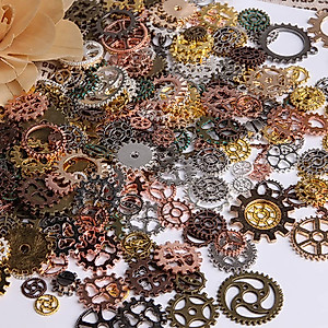Opexicos 200Pcs Vintage Mixed Mechanical Cogs & Gears DIY Steampunk Pendant Jewelry Craft