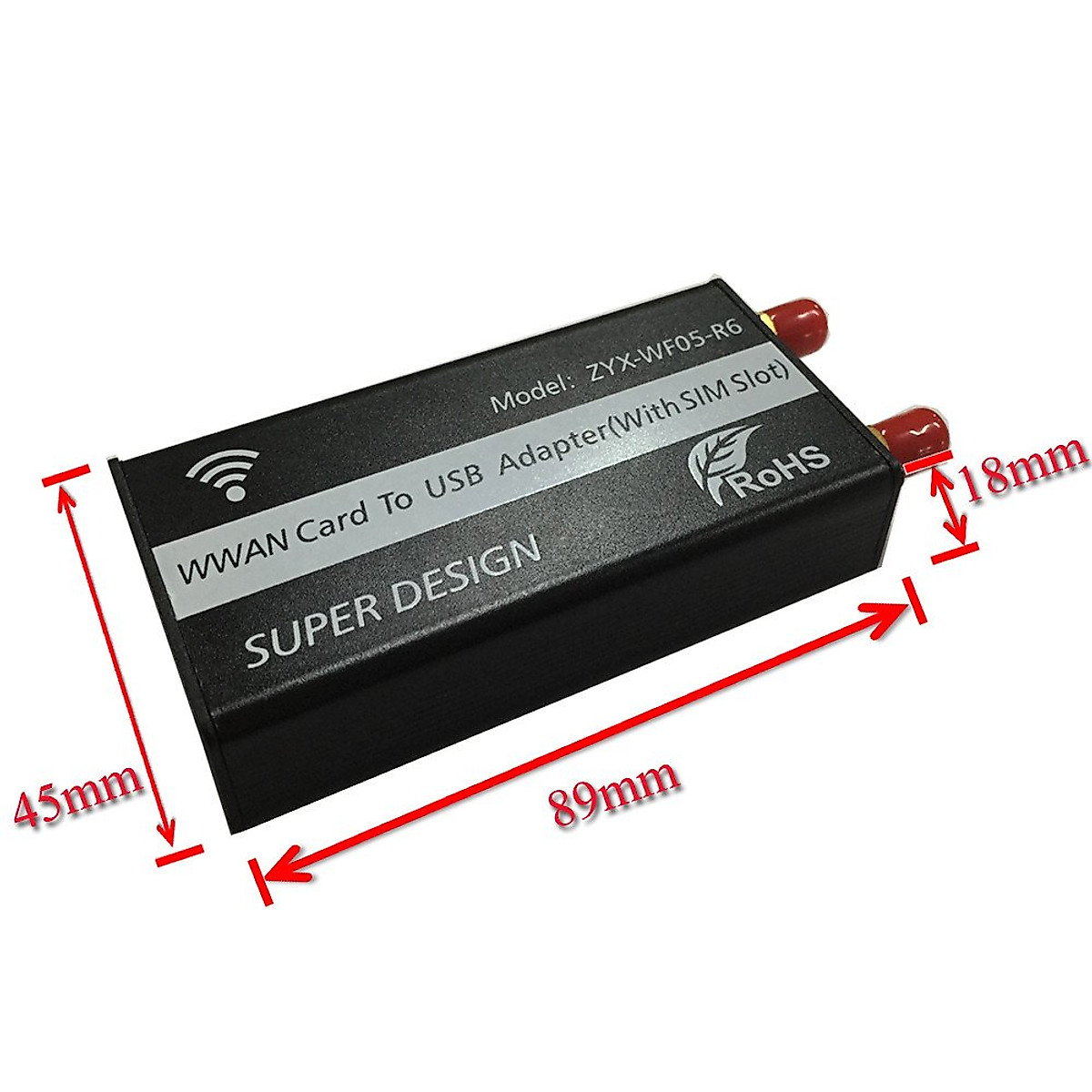 JIUWU NGFF(M.2) to USB Adapter with SIM Card Slot for Socket 2 SSIC-Base WWAN