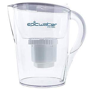 Epic Water Filters Pure Filter Pitchers for Drinking Water, 10 Cup 150 Gallon Filter, Tritan BPA Free, Removes Fluoride, Chlorine, Lead, Forver Chemicals