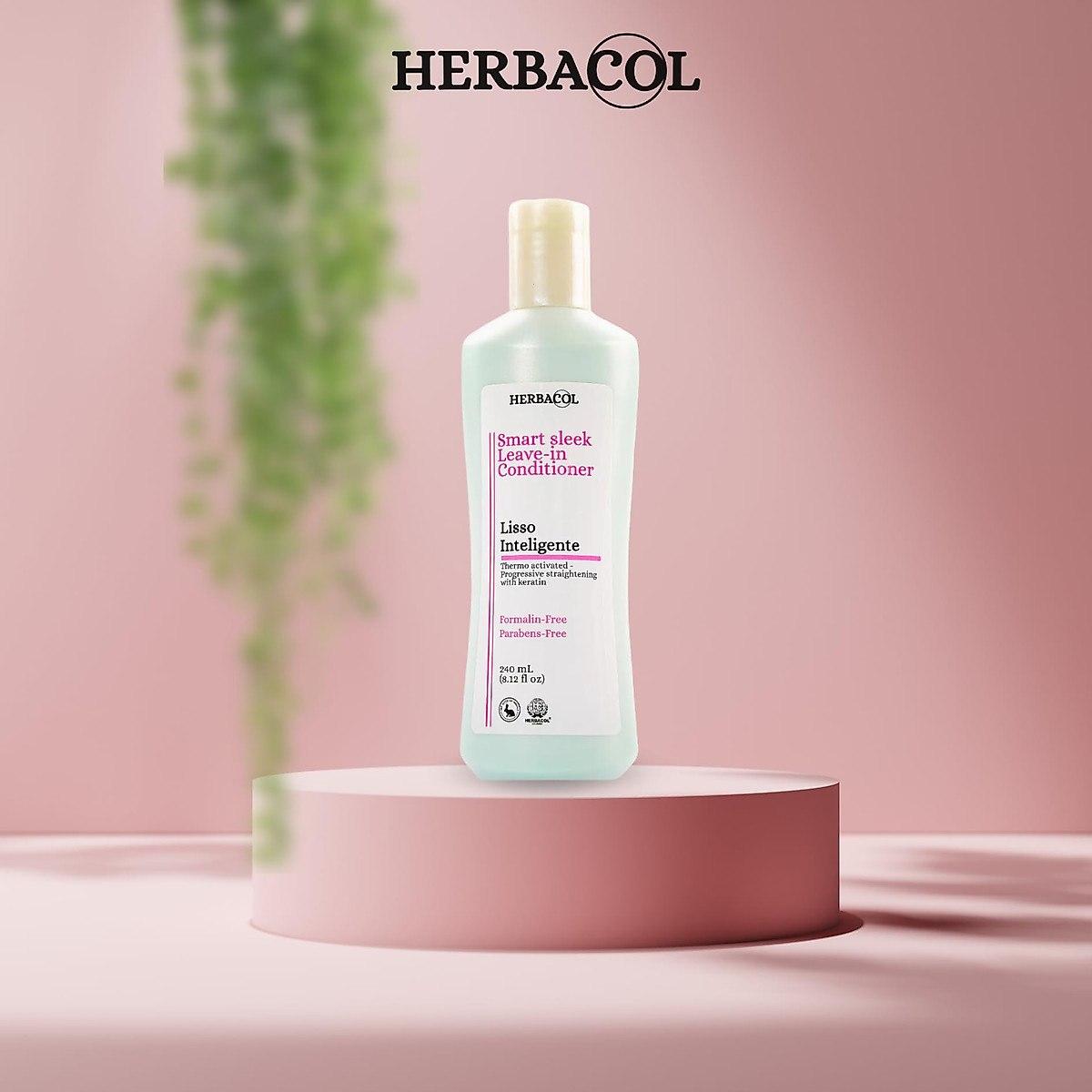 Herbacol Lisso Inteligente | Leave-in Cream | Natural Keratin Treatment | Anti-Frizz | 8.1 Fl Oz.