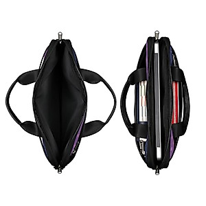 American Flag Night Sky Laptop Computer Bag Waterproof Shoulder Messenger Bag 13-15 inch Durable Laptop Tote Bag with Shoulder Strap Handle Lightweight Crossbody Briefcase