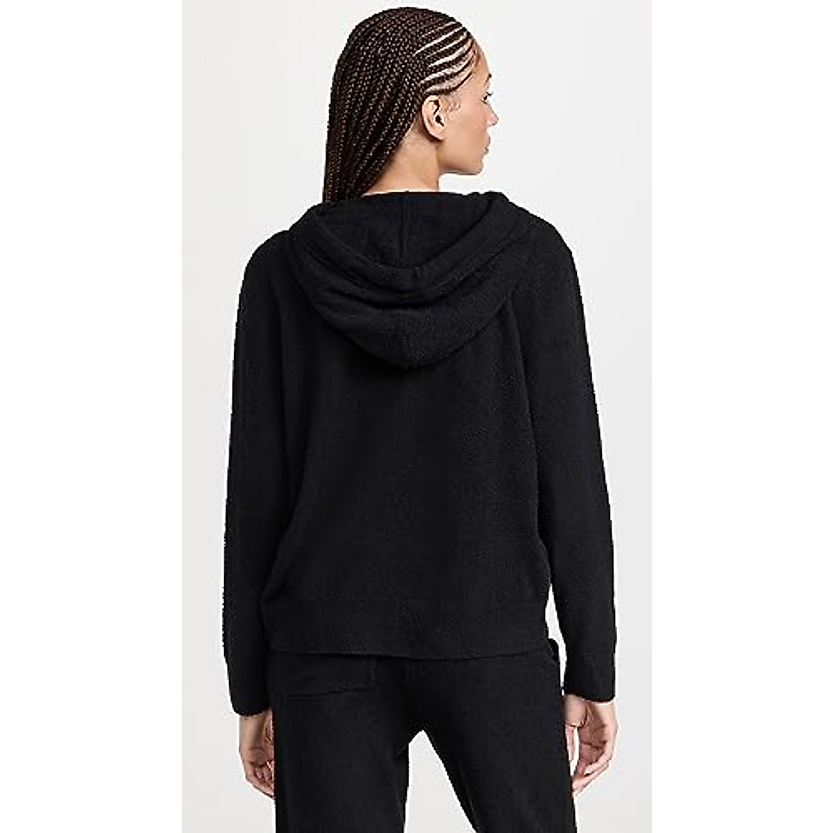 Eberjey Women's Boucle Hoodie, Black, S