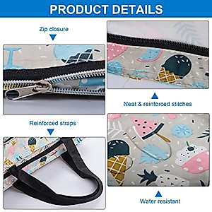 Aflngle 2-Pcs Reusable Grocery Bags with Handles Foldable Washable Shopping Bags Waterproof Large Capacity Shopping Tote Bag