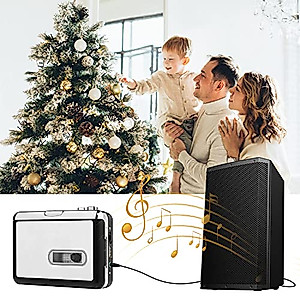 Reshow Portable Cassette Player, Best Overall Standalone USB Cassette to MP3 Converter, Audio Music Cassette Tape to Digital Converter Player (White)