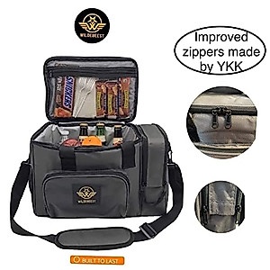 Wildebeest Large Lunch Box Insulated Leakproof Cooler Bag Reusable Lunch Bag for Adult (Grey)