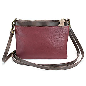 Chala Handbags German Shepherd Mini Crossbody Handbag Dog Lovers Convertible Straps German Shepherd Mom