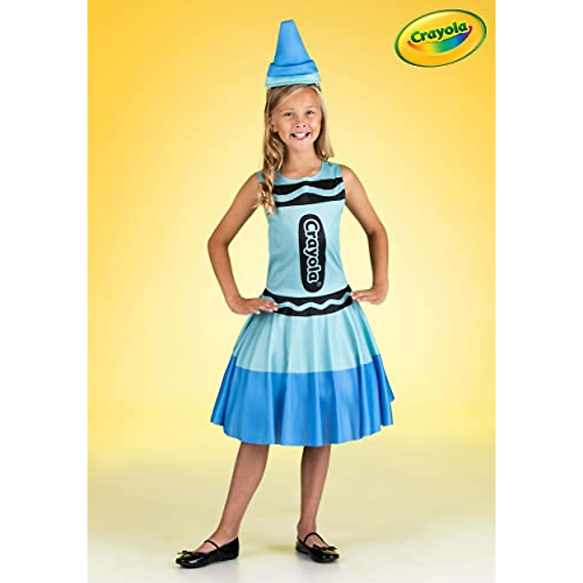 Fun Costumes Blue Crayola Costume Dress for Kids - Includes Dress, Headband with Hat