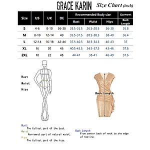 GRACE KARIN Women Sexy Sequin Dress Wrap V Neck Bodycon Cocktail Dresses for Wedding Guest Black XL