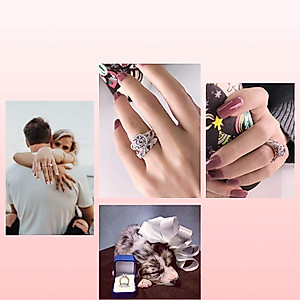 Jeulia 4 Carat Leaf Rings for Women 925 Sterling Silver 18 K Rose Gold Plated Round Cut Engagement Ring Set White Diamond Halo Cubic Zirconia Wedding band CZ Solitaire Anniversary Promise Rings (6.5)