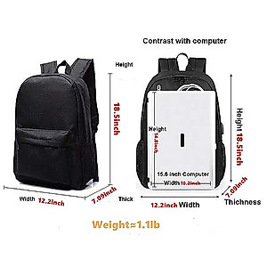 IRYZE Teen Cristiano Ronaldo Bookbag-Student Multifunction Canvas Knapsack Wear Resistant Casual Travel Daypack for Outdoor