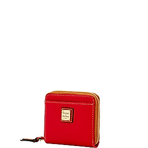 Dooney & Bourke Wallet, Pebble Grain Small Zip Around Wallet - Red
