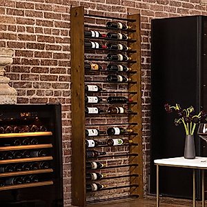 Corsica Vertical Wood and Metal Wine Rack (Single Depth)