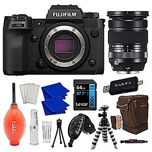 Fujifilm X-H2 Mirrorless Camera with XF16-80mm Lens - Black with Advanced Bundle, Promaster Holster Sling Bag, Lexar 64GB SDX Card, Promaster Lens Cleaning Pen & More