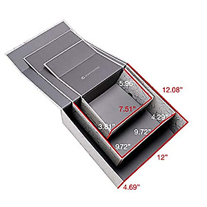 Snap-N-Store Storage Box 3-Piece Set, Small/Medium/Large, Hand Drawn Floral (SNS03327)