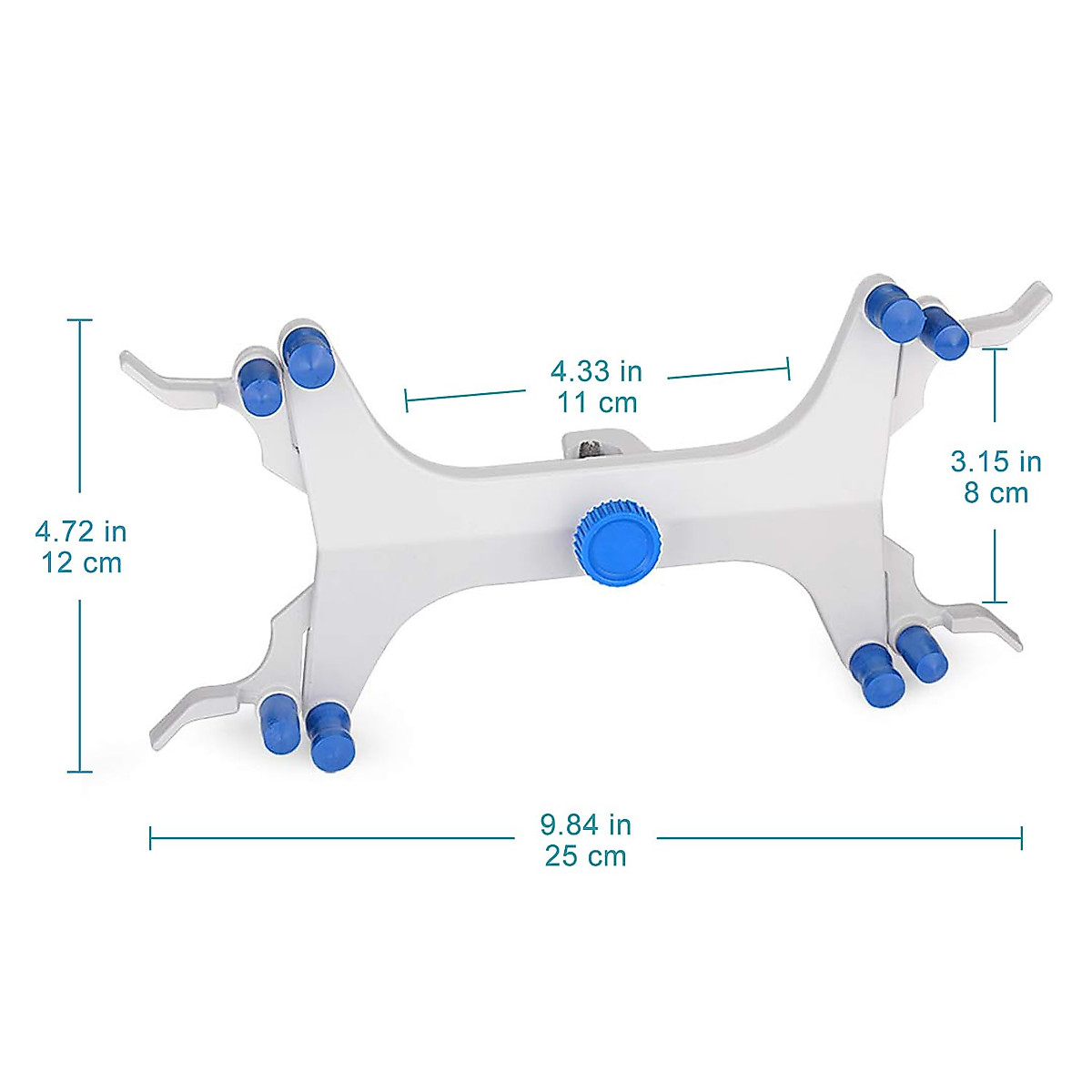 StonyLab Aluminum Double Burette Clamp, Adjustable Double Burette Clamp Buret Clamp Butterfly Style Spring Loaded Lab Accessory for Laboratory