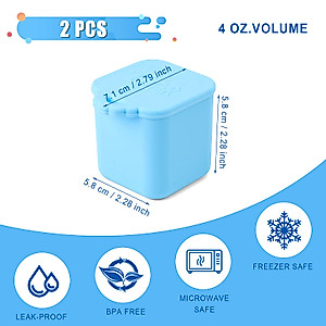 2PCS Dip Containers, Only Fits for Which is Redesigned, 4oz Silicone Salad Dressing Container Dipping Sauce Container Dipping Sauce Cups with Lids for School Lunch Picnic Travel