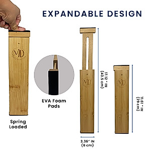 Bamboo Adjustable Drawer Dividers