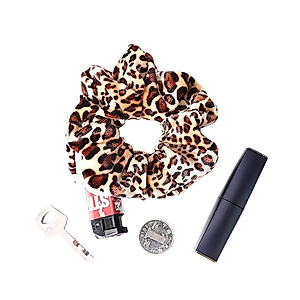 Zipper scrunchie Safe (3 Pack) for black Velvet Stasher scrunchies Compartment for Cash Cards Keys Valuables | Hair bun ties Secret Pocket ponytails women Diversion safes (Purple)