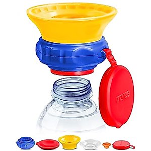 MONEE Sippy Cup Cap 2.0. | Convert Store Bottles to Toddler Cups Instantly | Screw-on Cap for Instant 360 cups for Toddlers, Toddler Sippy Cups or Kids Sippy Cups.